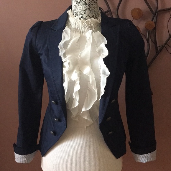 H&M | Jackets & Coats | Hm Military Style Navy Jacket Size 2 | Poshmark